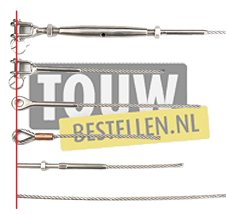 RVS Staaldraad op maat | Touwbestellen.nl
